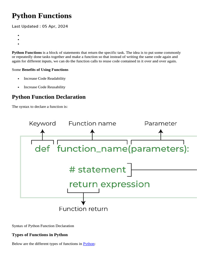 Python Functions | PDF Python Functions | PDF