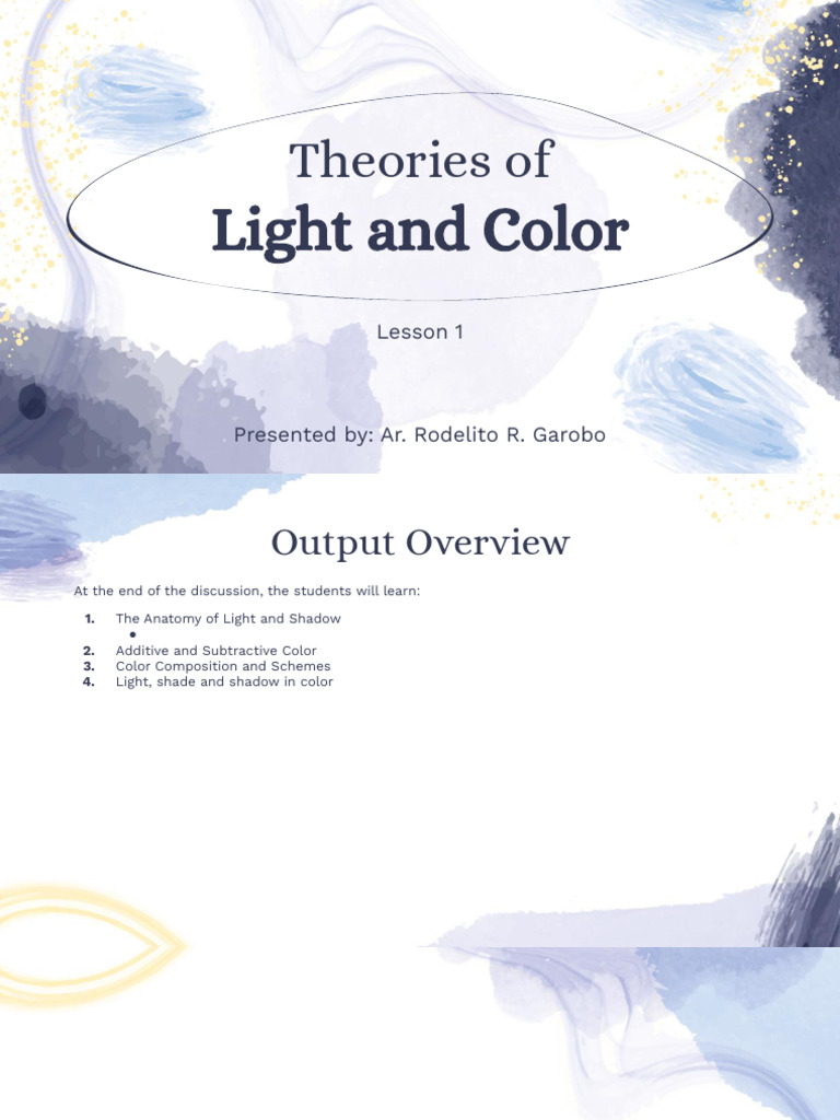 VT2 - LESSON 1 - Theories of Light and Color | PDF