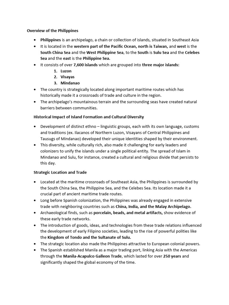 Philippine Geography and Its Historical Context | PDF