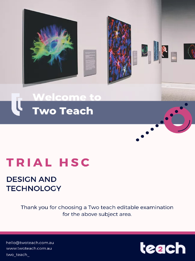 Design and Technology Trial HSC Examination 2022 | PDF