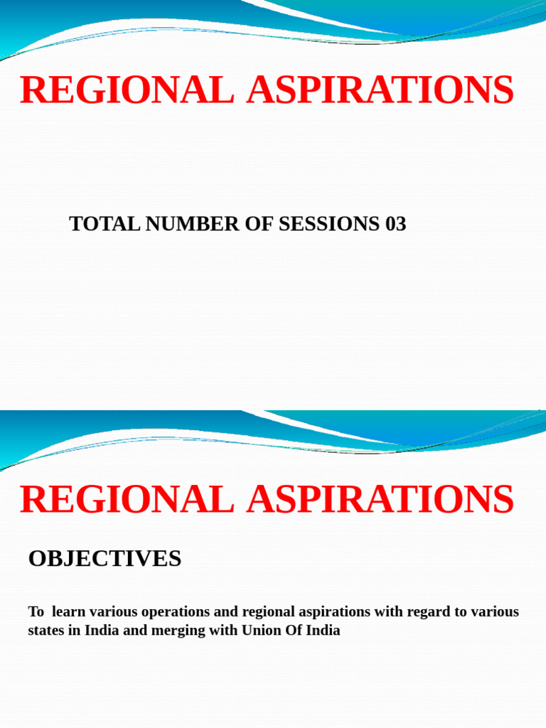 Regional Aspirations | PDF