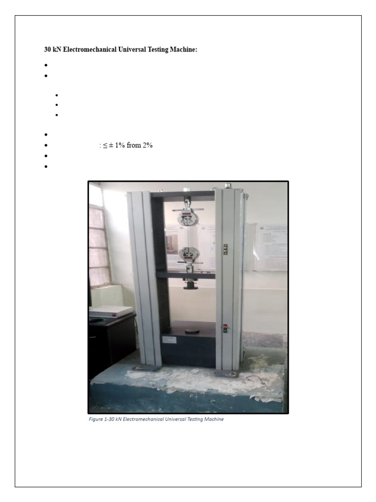 30 KN Electromechanical Universal Testing Machine | PDF