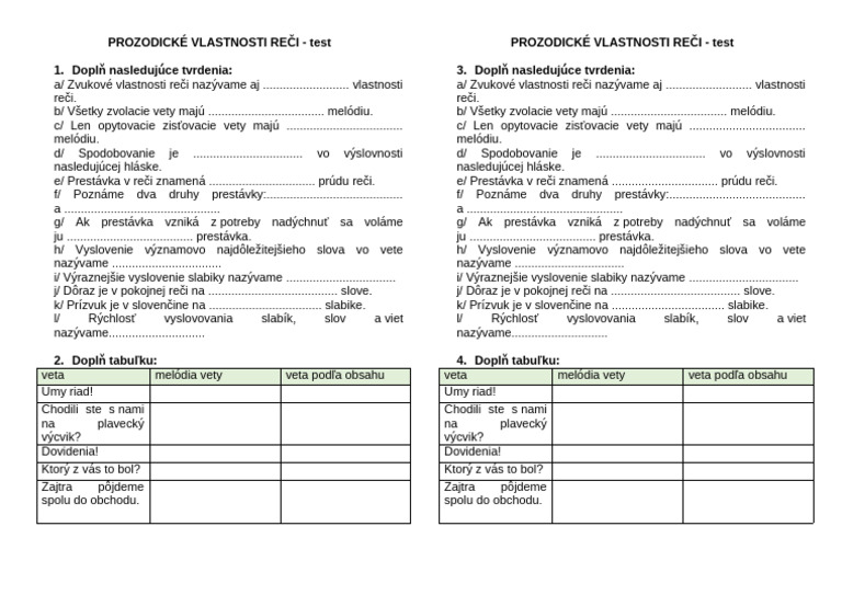 SJL5,6 - Prozodické Vlastnosti Reči | PDF