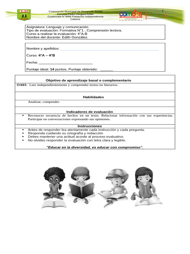 Lectura Comprensiva 1 | PDF