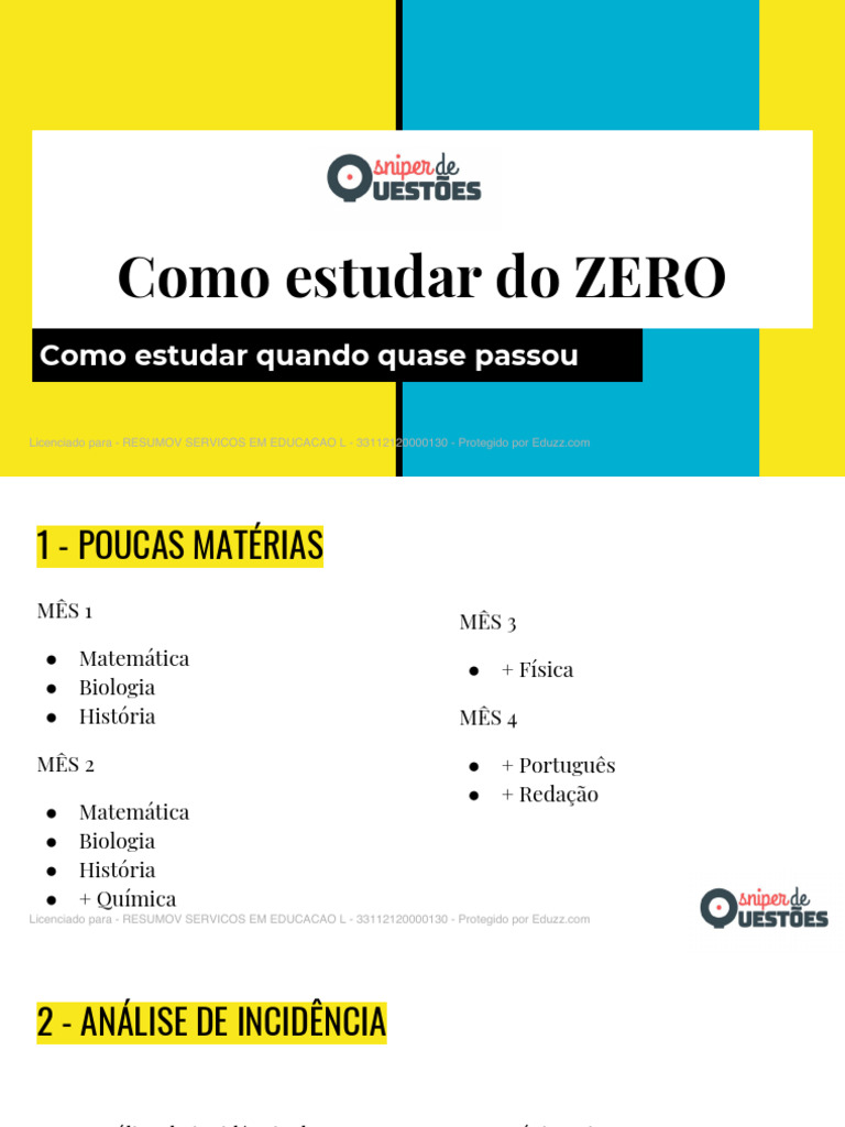 Como Estudar Do Zero 1 | PDF