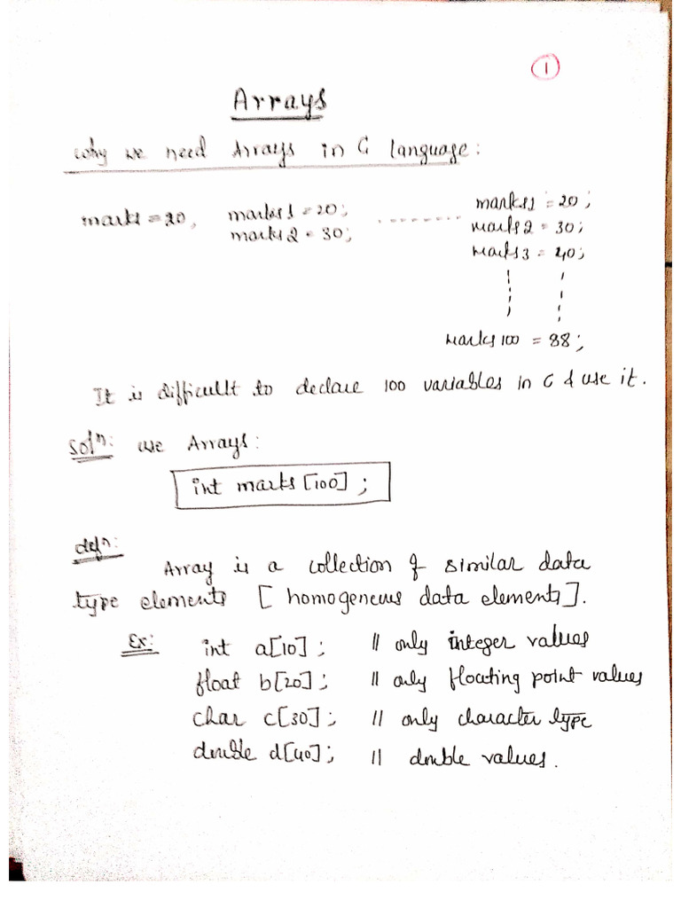 Arrays 1 | PDF