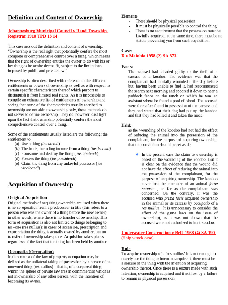 Property Law Notes | PDF