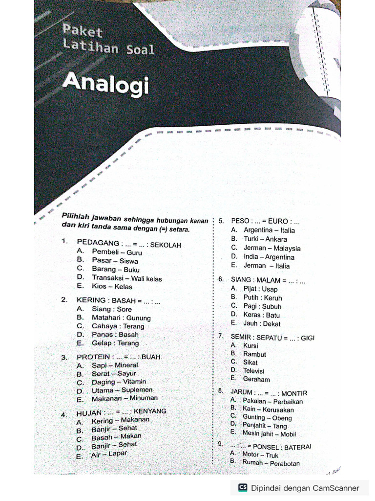 Soal Analogi | PDF