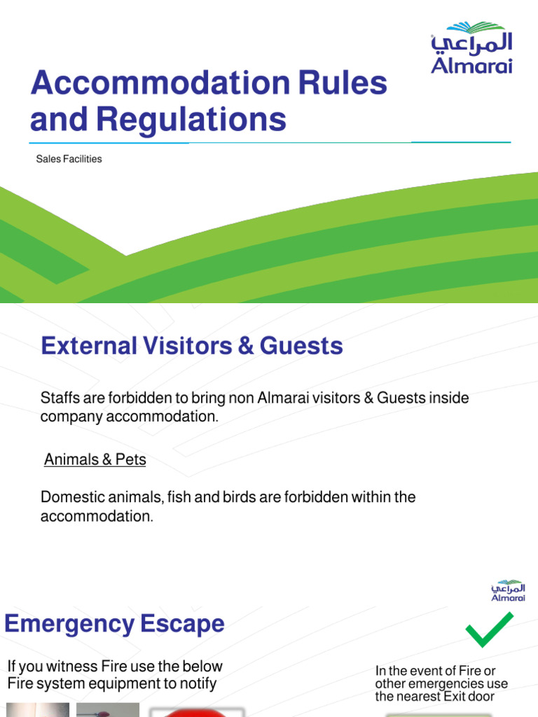 Accommodation Rules & Regulations | PDF