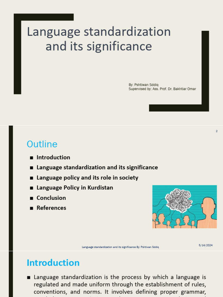 Language Standardization and Its Significance | PDF