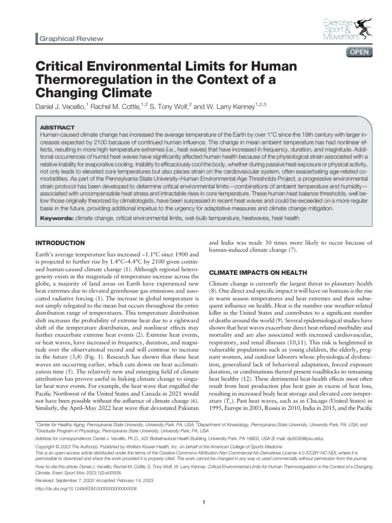 Critical Environmental Limits For Human.5 | PDF