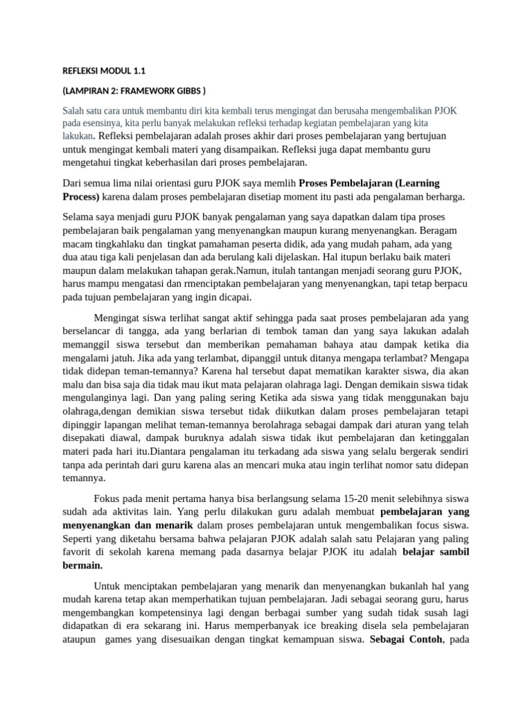 Refleksi Modul 1 Sumarni, s.pd | PDF