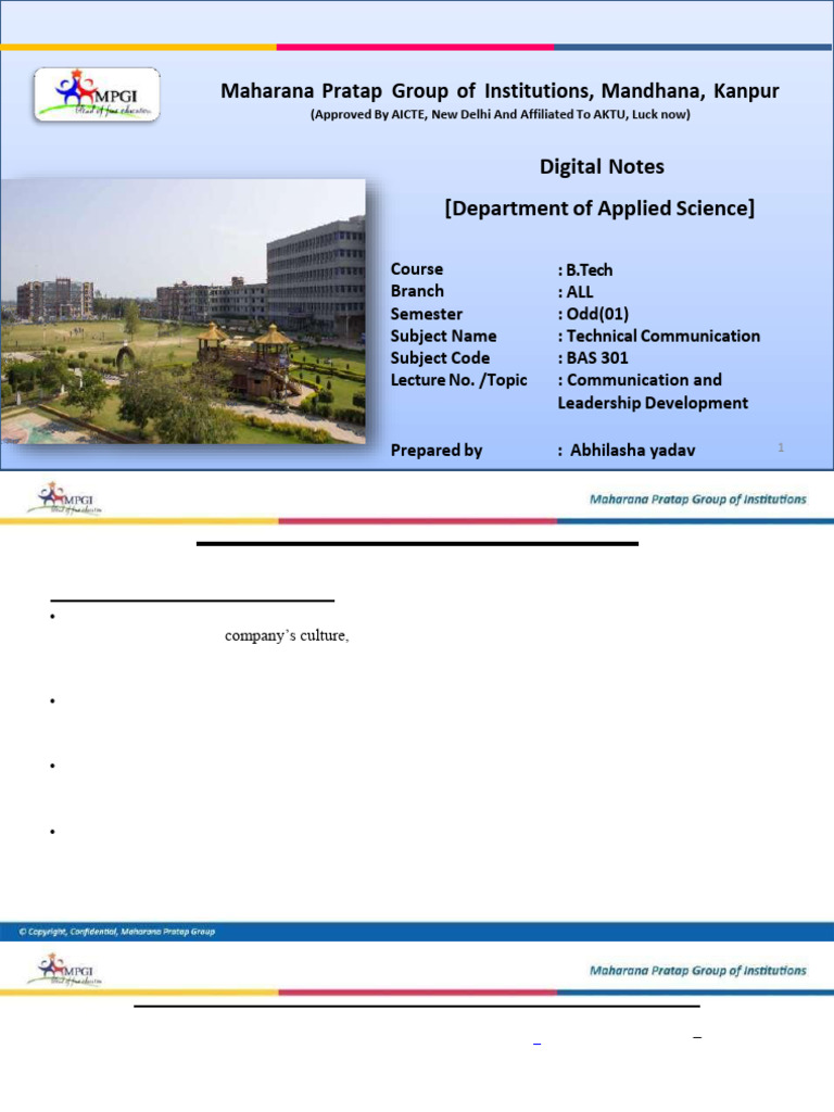 Unit 4-Communication & Leadership Skills | PDF