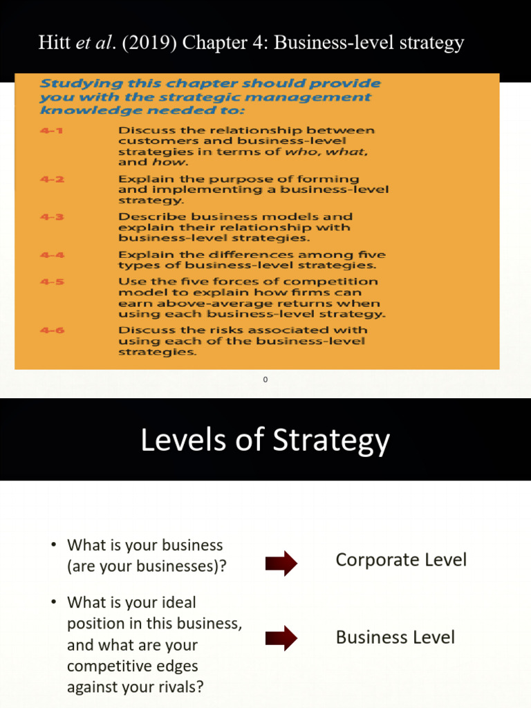 Revised Chapter 5-Business-Level Strategy Hitt Et Al. 2019 | PDF | Competitive Advantage ...