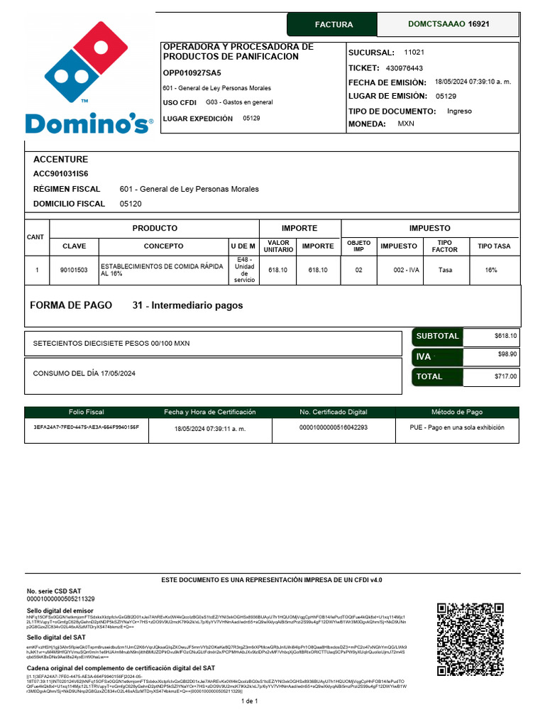 Domino'Sfactura | PDF