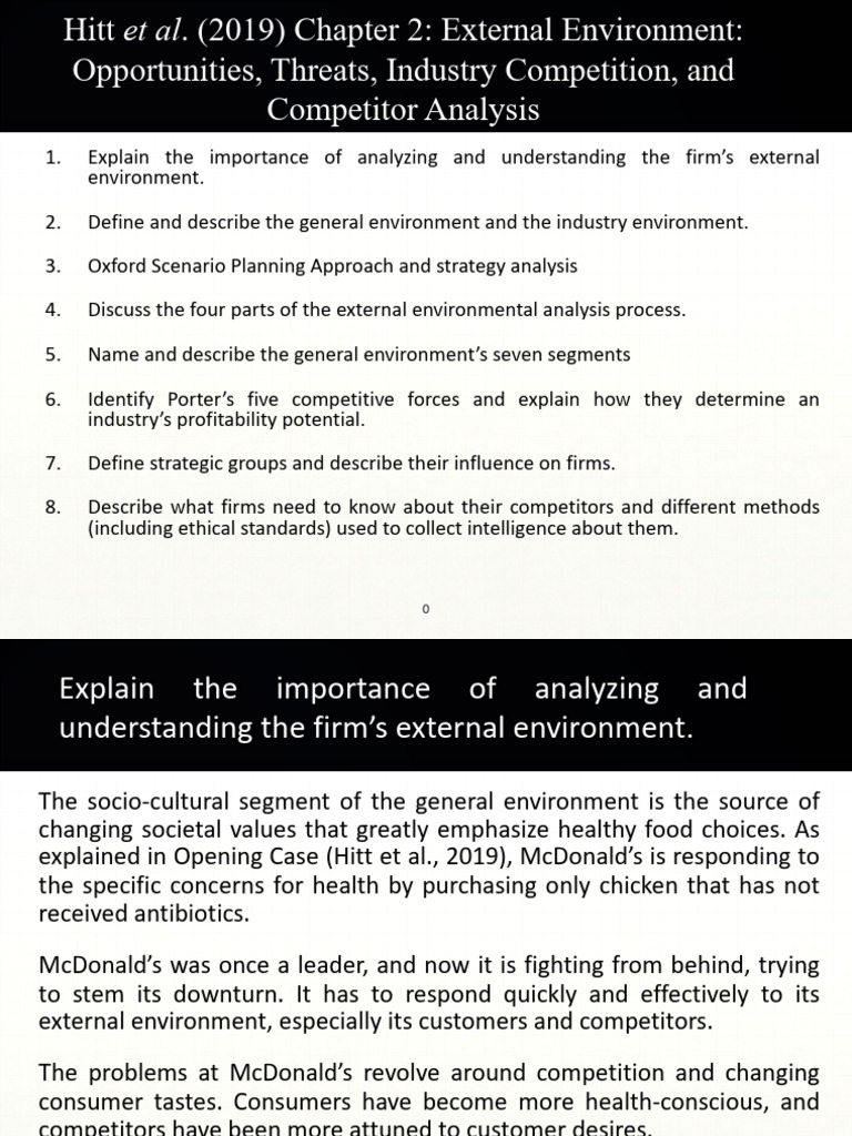 Revised Chapter 2-External Environment Analysis and Porter's Five Competitive Forces | PDF