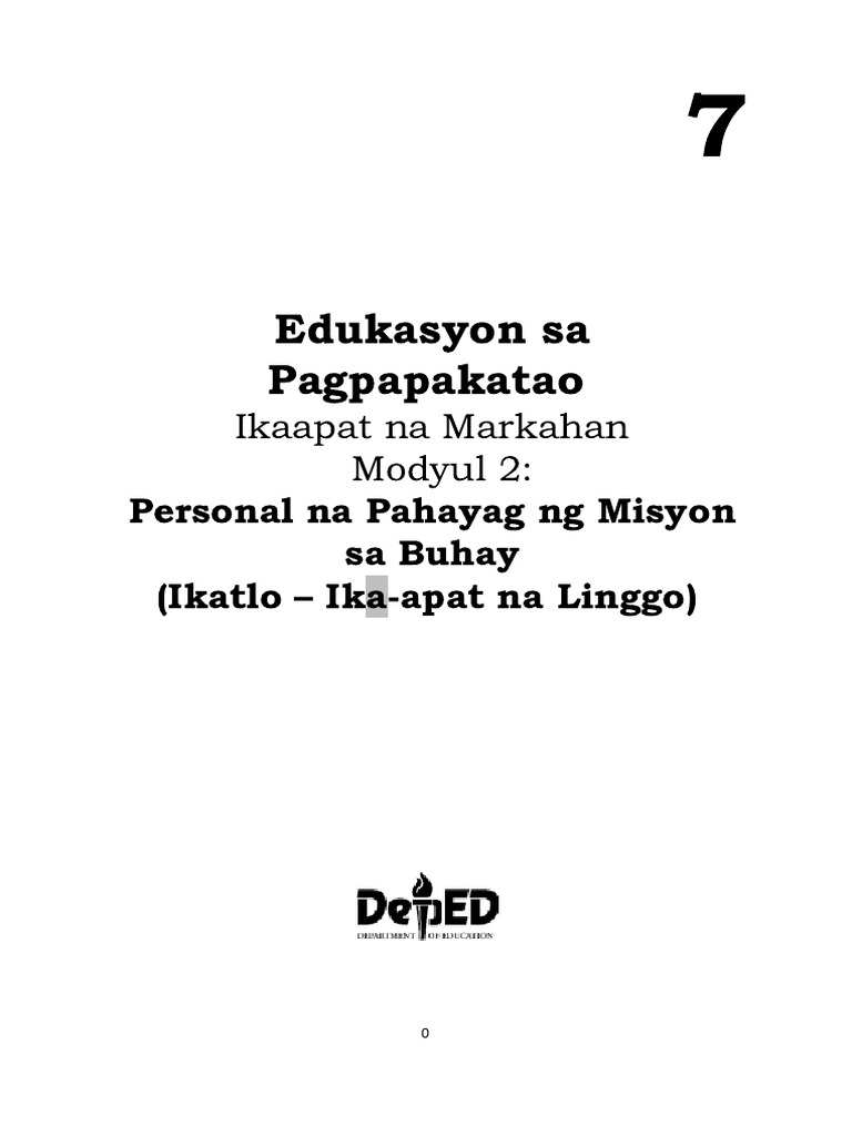 EsP7 Q4 Module2 W3 4 | PDF