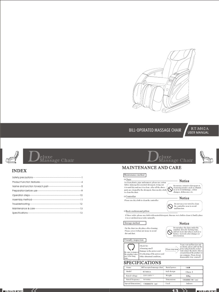 Massage Chair | PDF | Chair | Electrical Connector