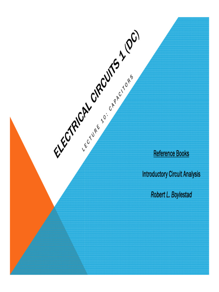 EC - 1 Chapter 10 - Capacitors | PDF