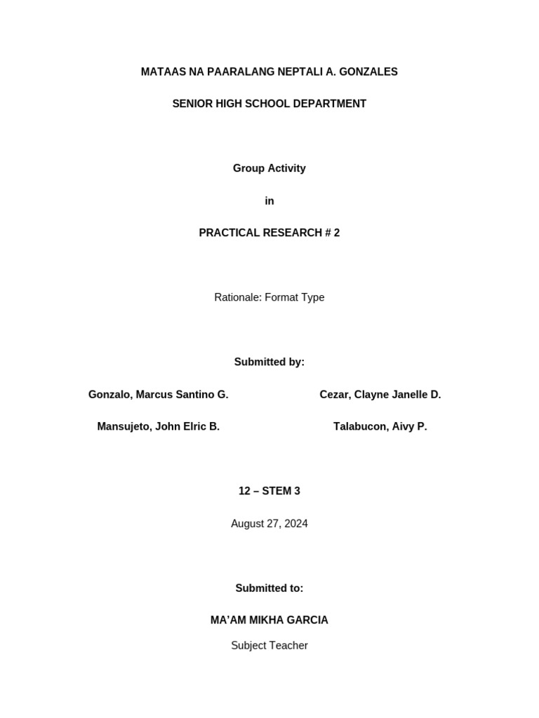 PR 2 Rationale | PDF