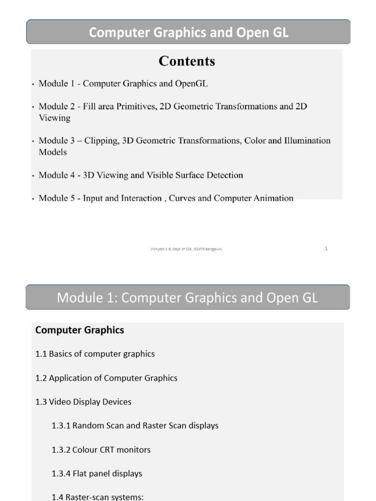 CGModule-1 PPT | PDF