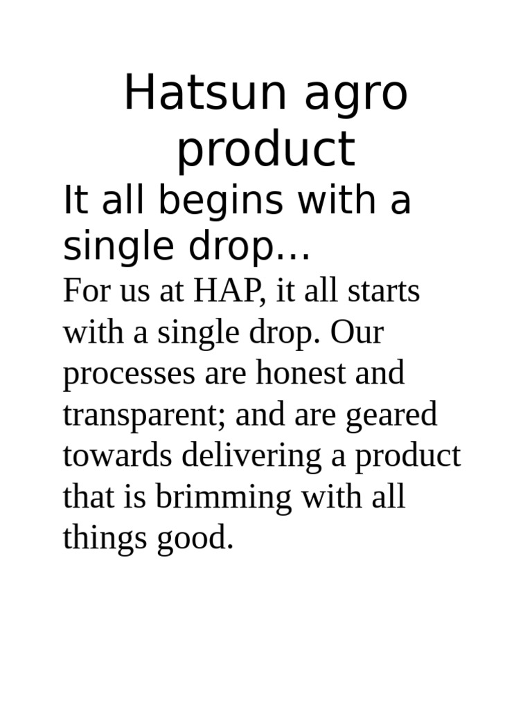 Hatsun agro product | PDF
