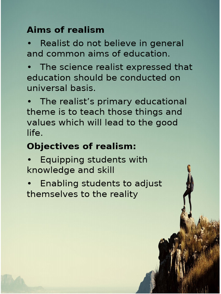 Aims of Realism | PDF