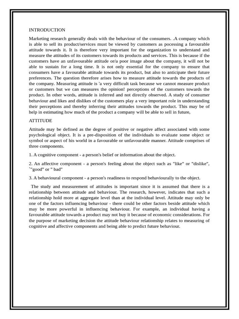 Attitude Scale | PDF