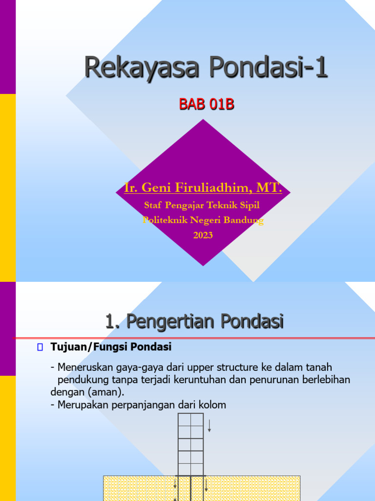 01B - Pengertian Pondasi | PDF