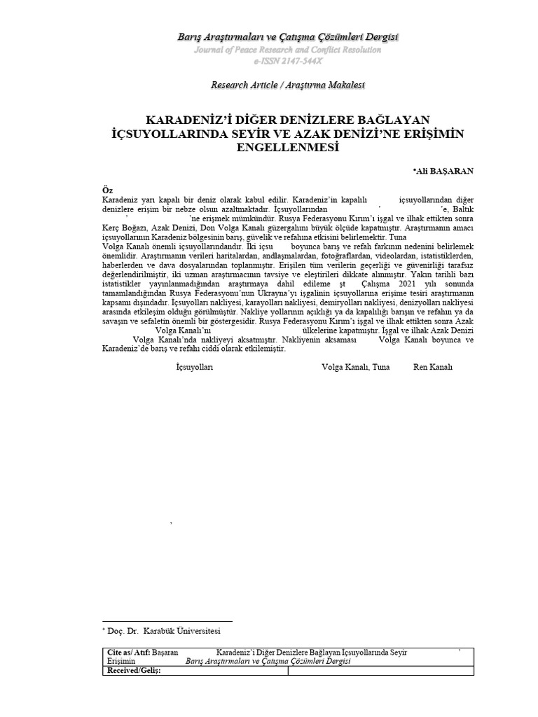 Karadeniz - I Di - Er Denizlere Ba - Layan - Suyollar - Nda Seyir Ve ...