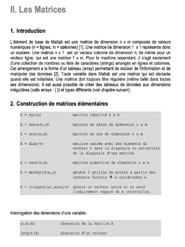 Calcul Matrices | PDF