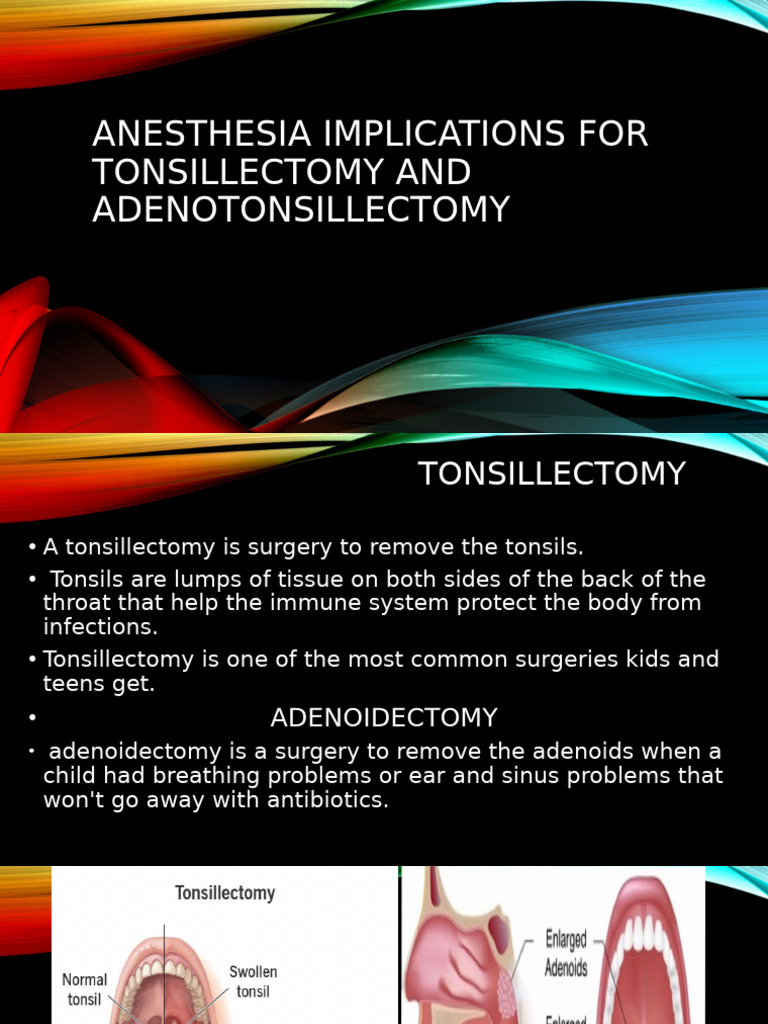 Tonsillectomy and Adenotonsillectomy | PDF