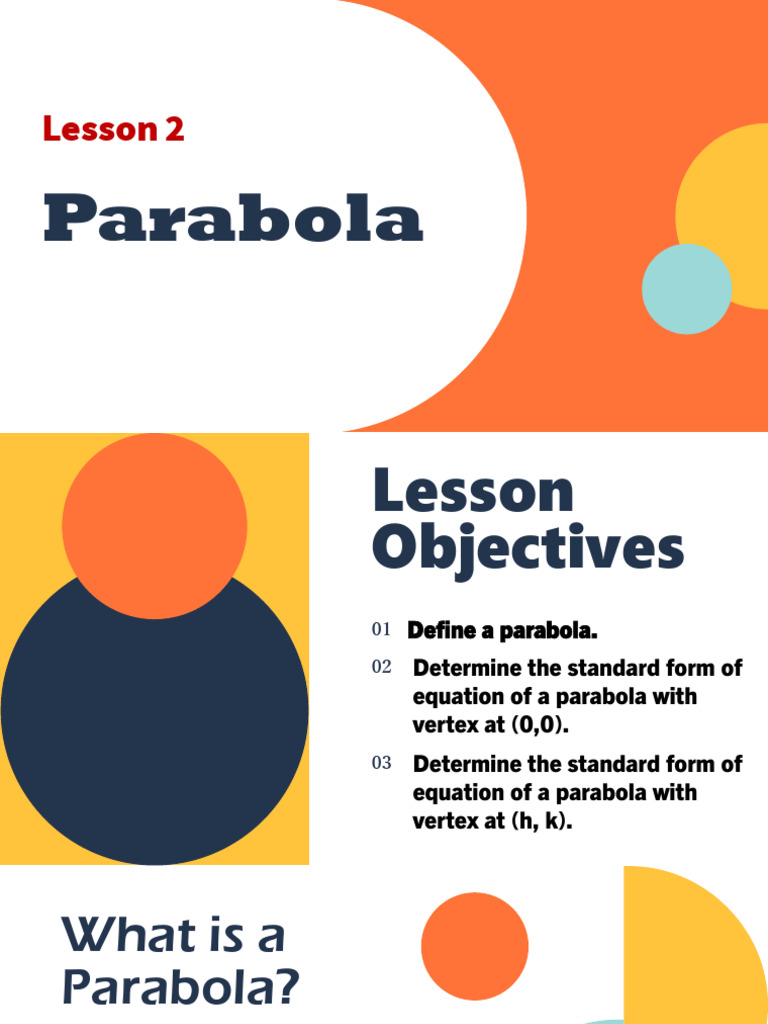 Lesson 2 Parabola With Vertex at 00 2 | PDF
