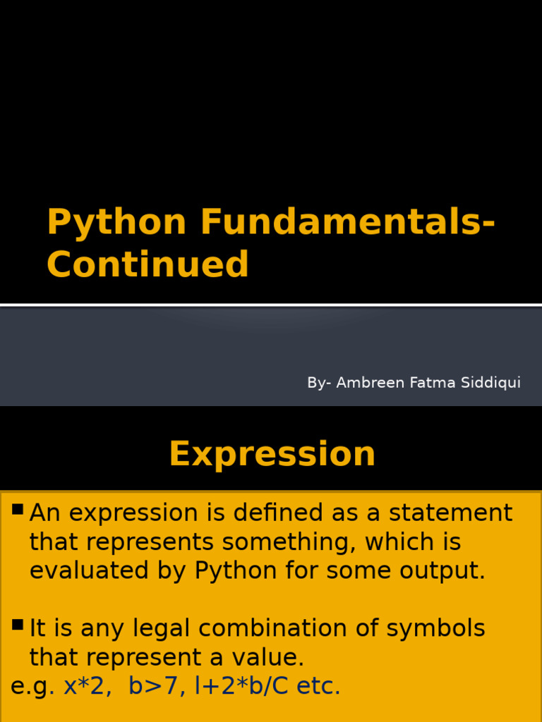 Ppt 15 Python Fundamentals Continued | PDF