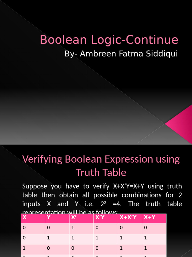 Ppt-8 Boolean Logic | PDF