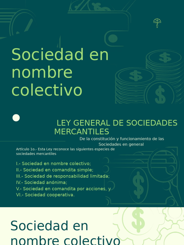 Sociedad en Nombre Colectivo | PDF