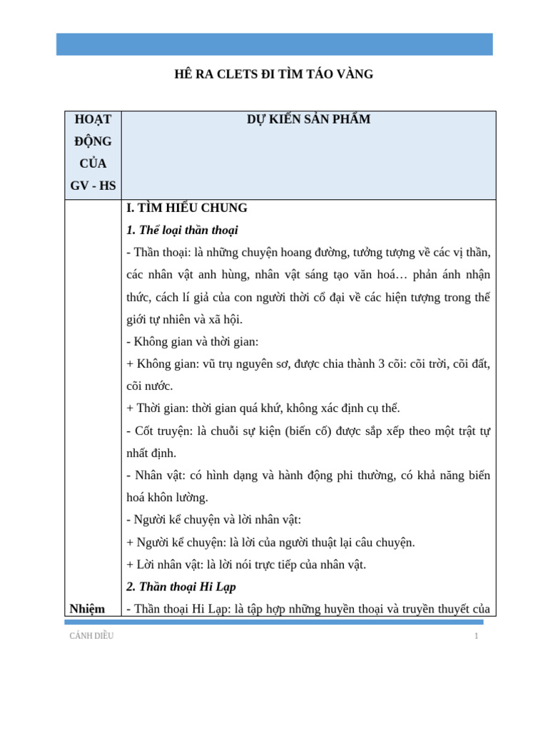 Hê Ra Clets Đi Tìm Táo Vàng - Tham Khảo | PDF