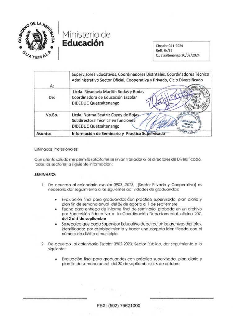 Circular 41 - Practica y Seminario | PDF