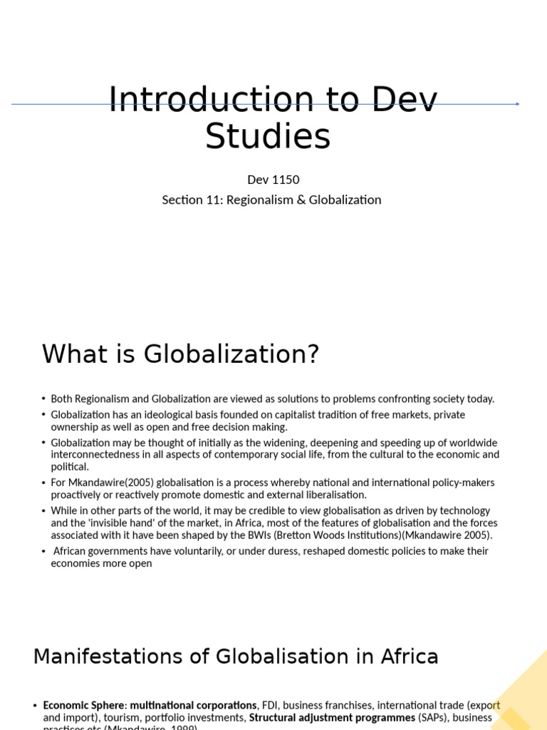 Regionalism and Globalization - Unit 11 - Part One | PDF