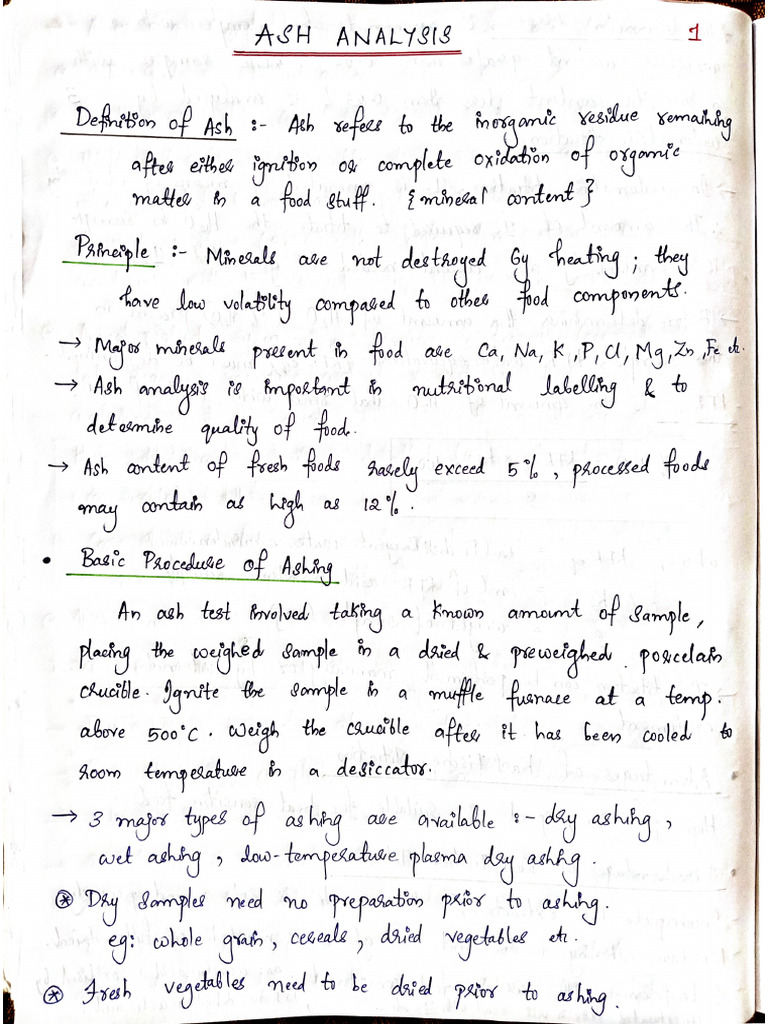 Ash Analysis - Dry & Wet Ashing | PDF