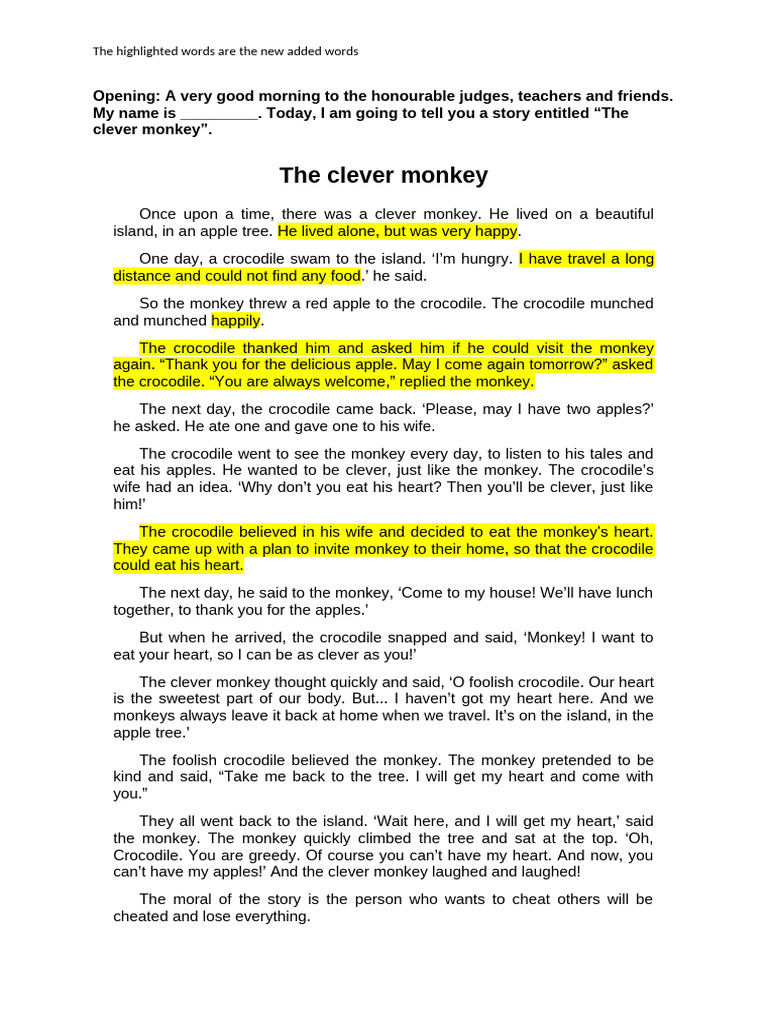 The Clever Monkey | PDF