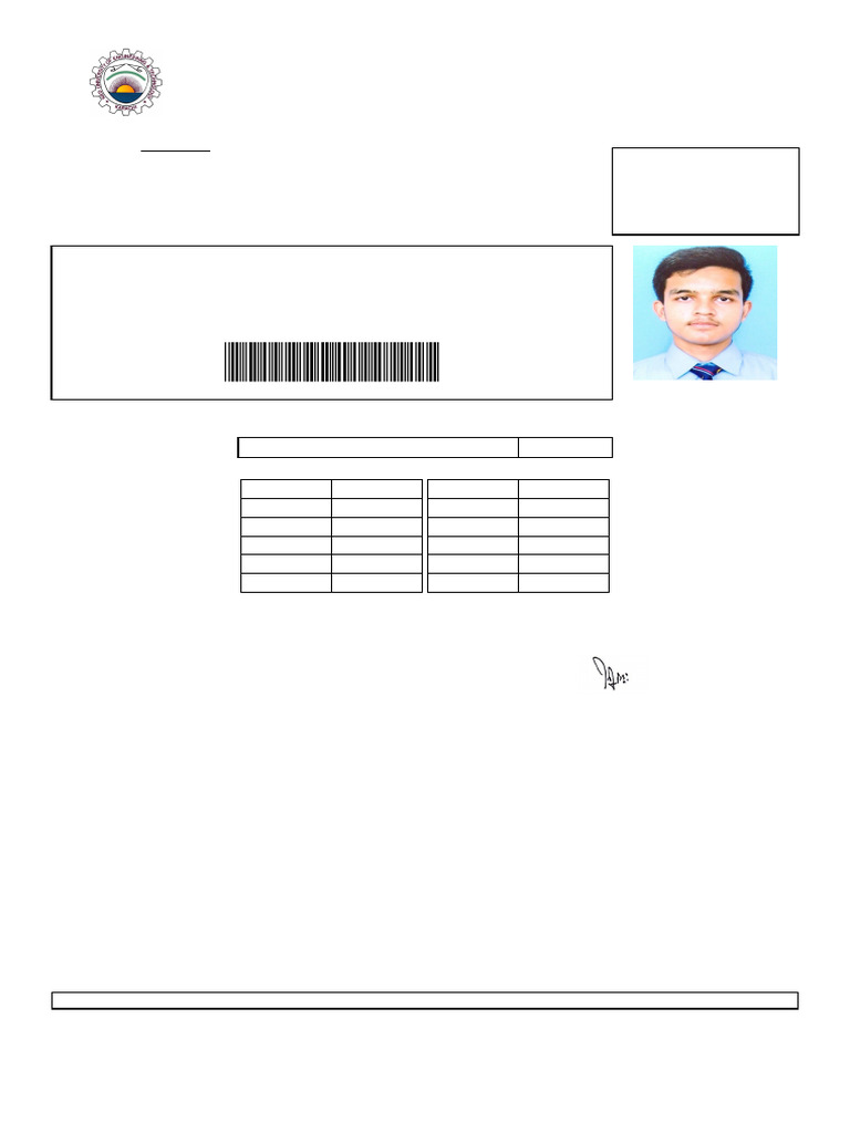 Admitcard Student | PDF