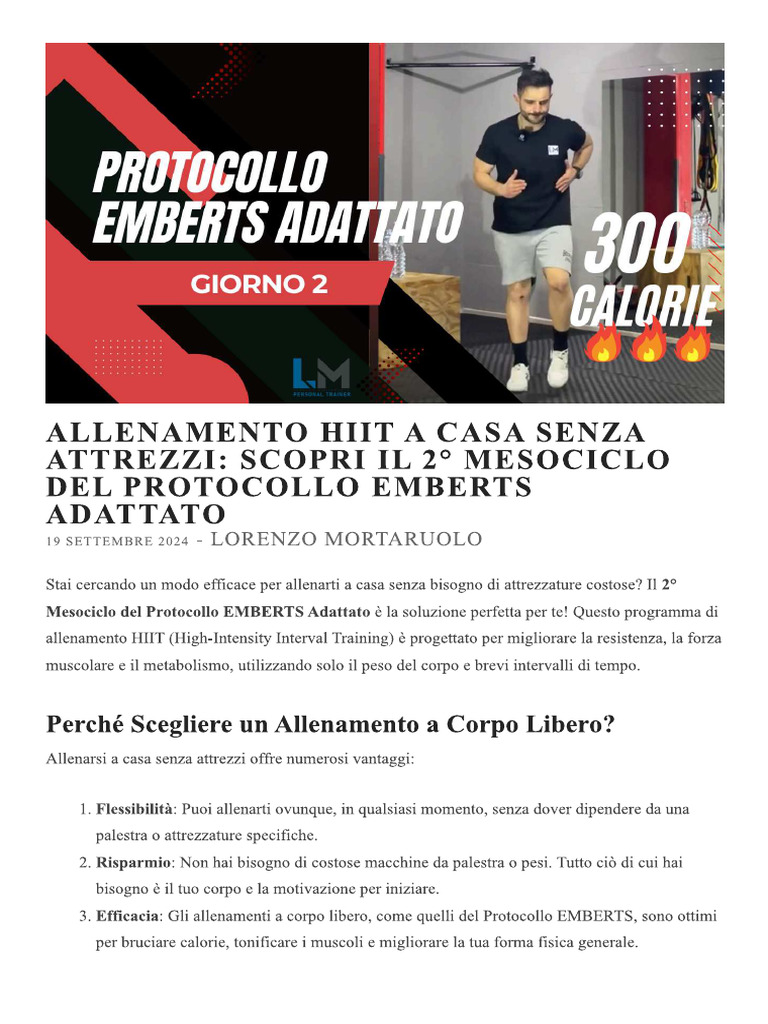 Protocollo EMBERTS | PDF
