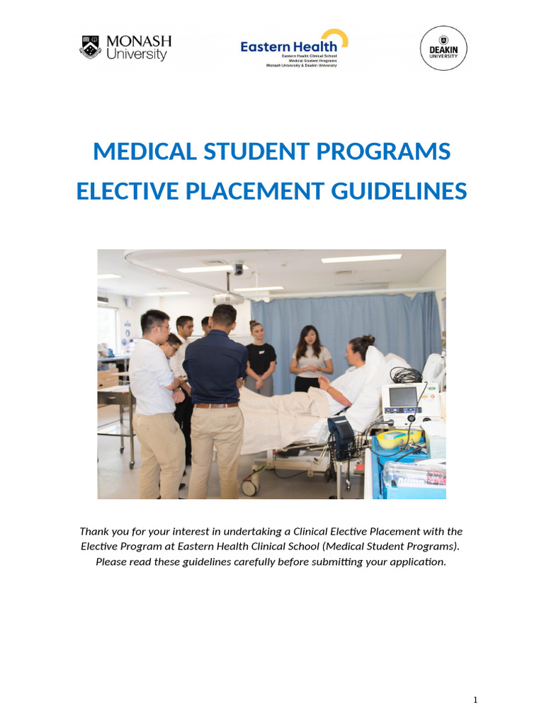 MSP Electives-Placement-Guidelines V2025 | PDF