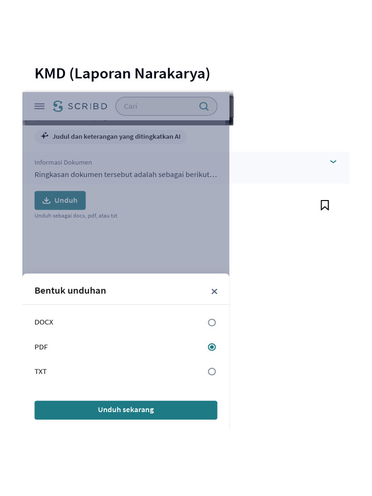 KMD (Laporan Narakarya) | PDF | PDF
