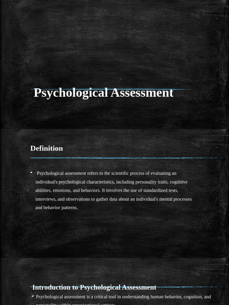 Psychological Assessment | PDF