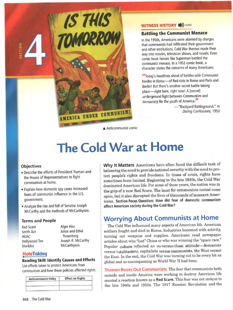 CH 25.4 The Cold War at Home | PDF