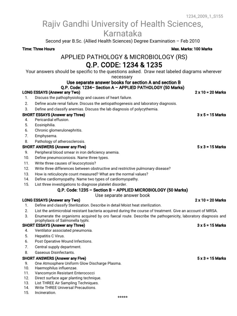 2 Year Patho and Micro | PDF