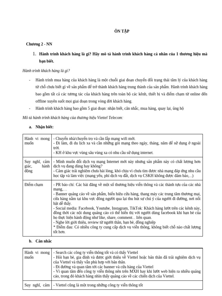 Bản Sao Của Ôn Tập Qtbh - 2024 | PDF