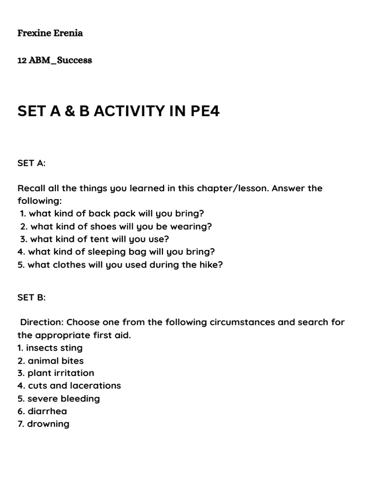 SEATWORK 2 in PE | PDF